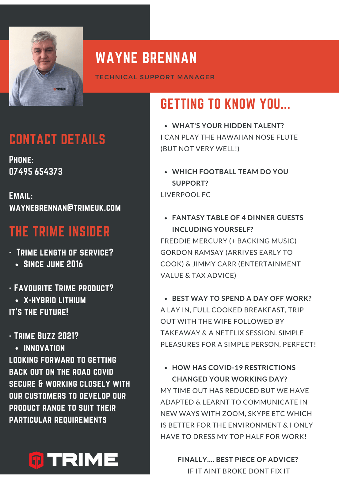 Trime UK Launch New Series of Getting to Know - Wayne Brennan